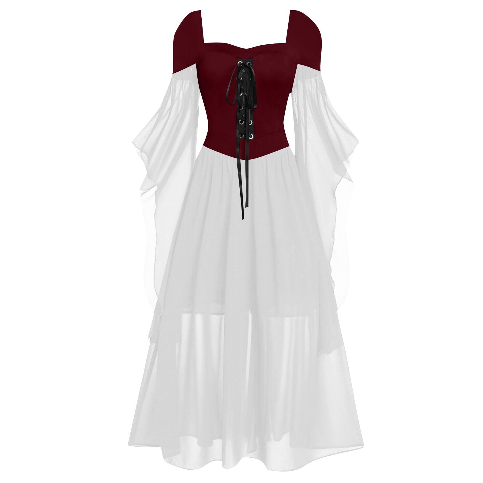 Edvintorg Halloween Witch Cosplay Costumes Gothic Women Cold Shoulder ...
