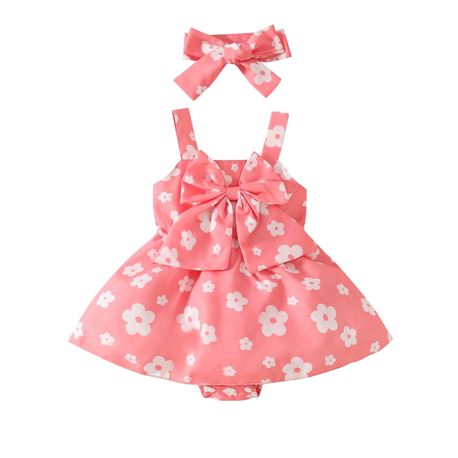 Edvintorg Infant Girls Clothing Set Summer Baby Girl Sleeveless Flower ...