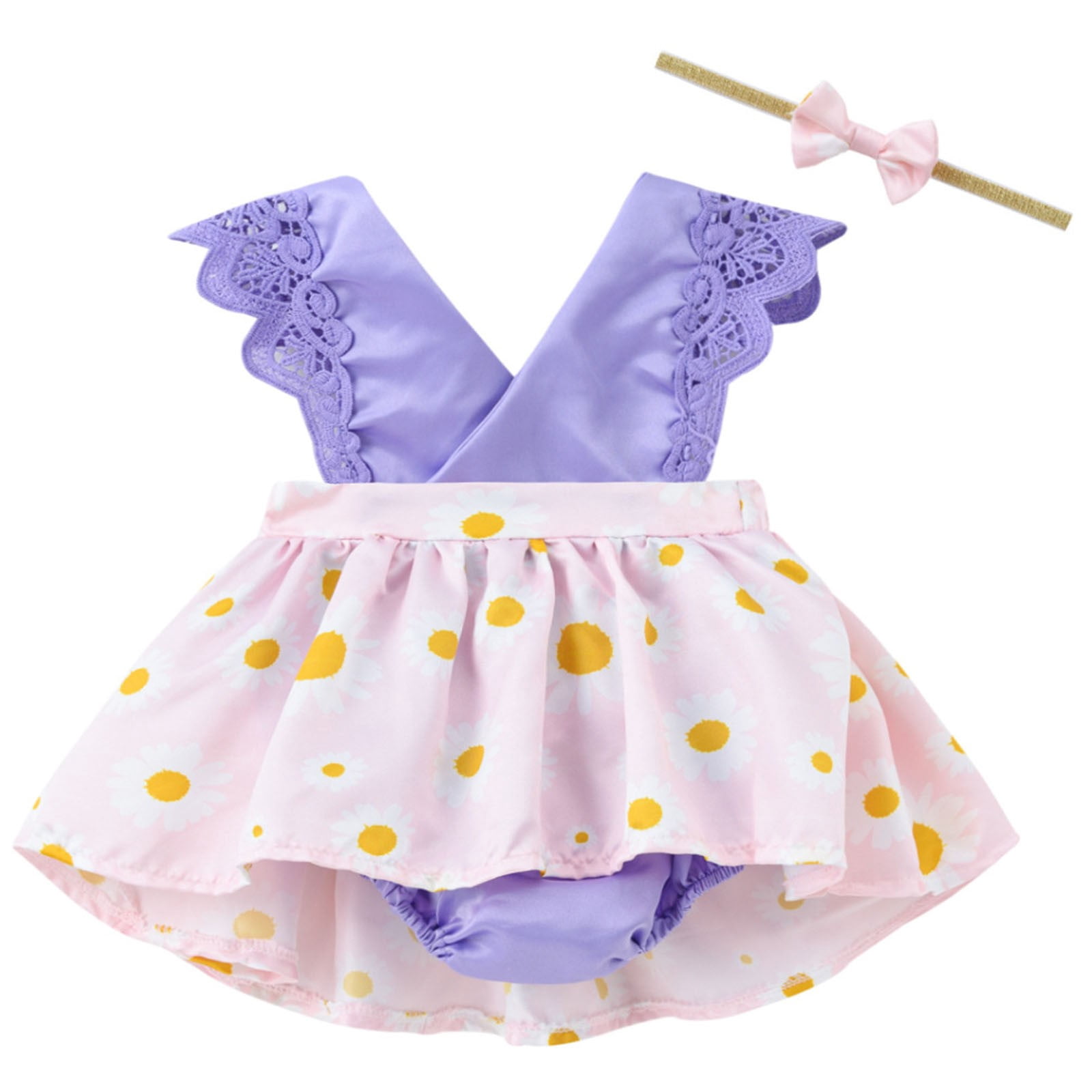Edvintorg Infant Girls Clothing Set Summer Toddler Baby Girl Ruffled ...