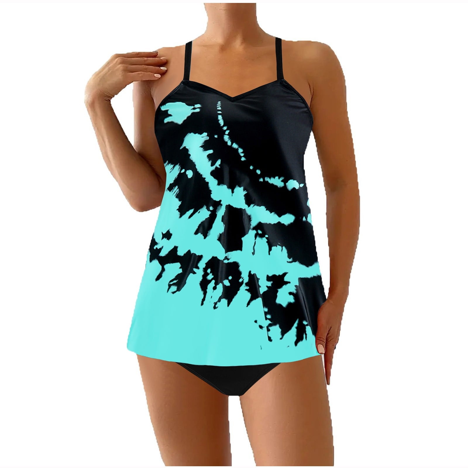 Edvintorg Plus Size Tankini Swimsuits for Women Two Piece Bathing Suits ...