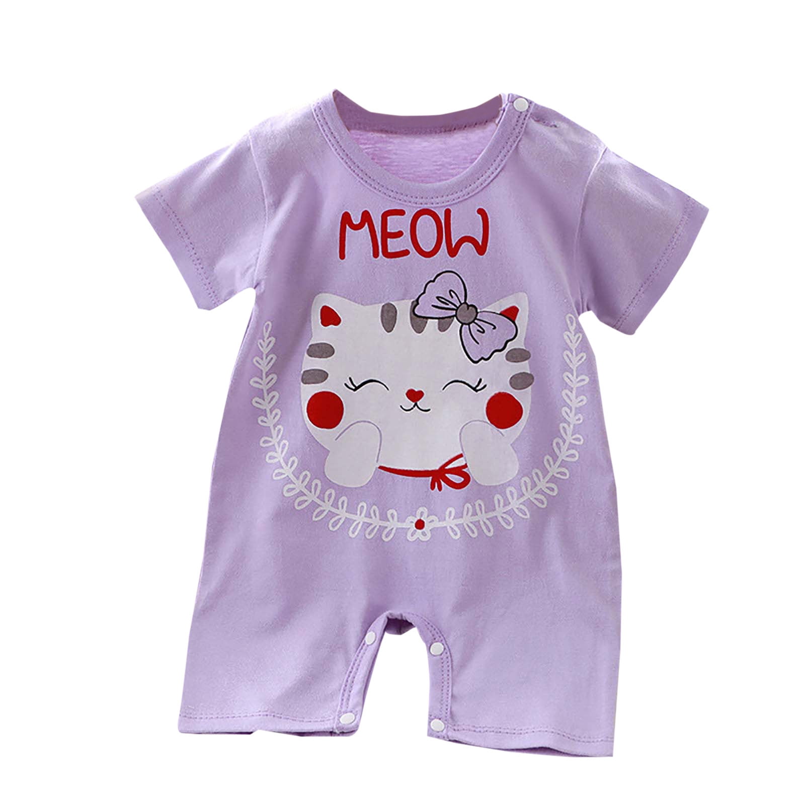 Edvintorg Short Sleeve Baby Romper Toddler Baby Girls Boys Bodysuit ...