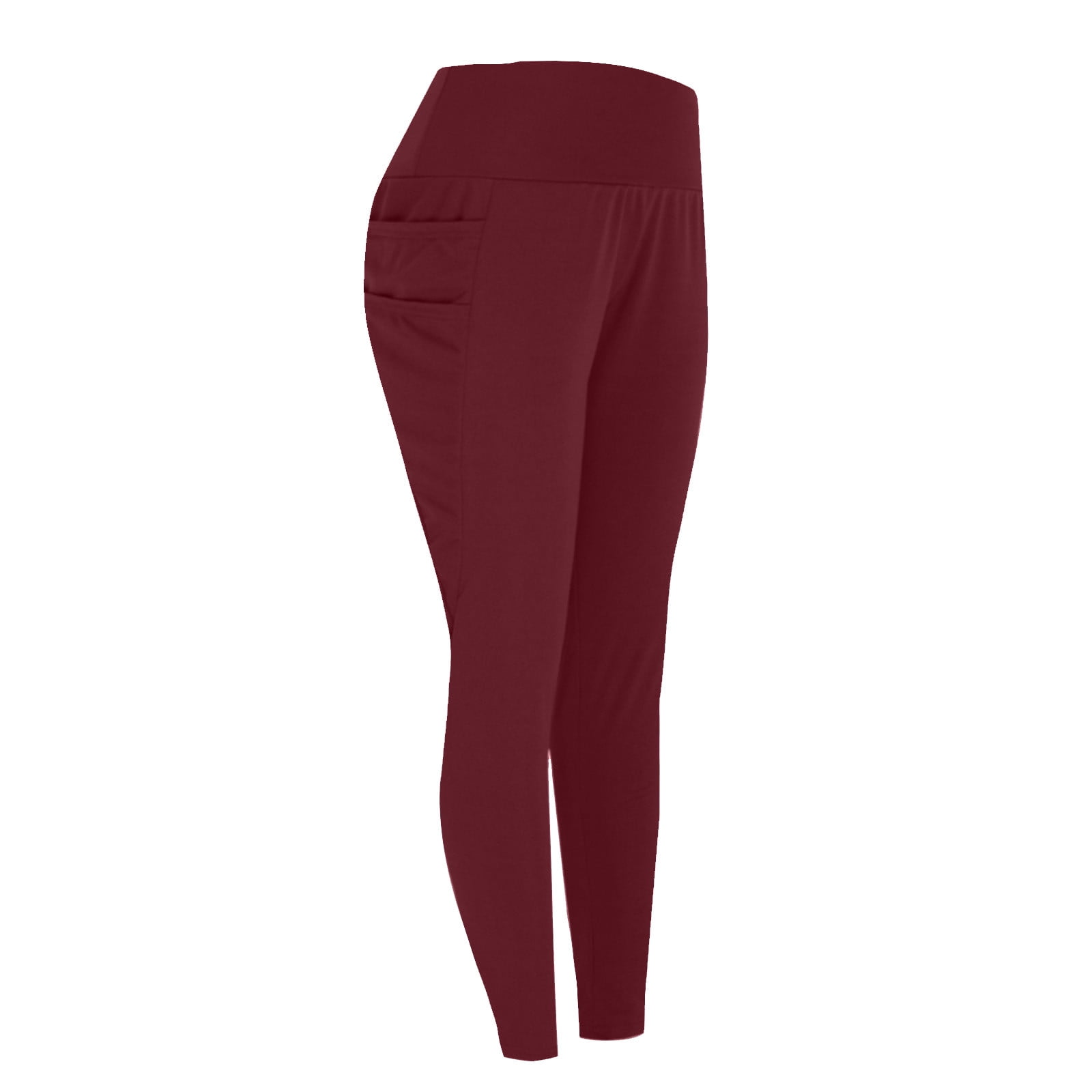 Edvintorg Thick High Waisted Yoga Pants with Pockets Tummy Control ...