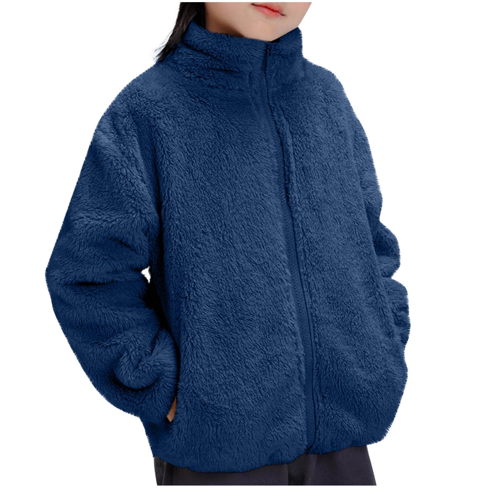 Edvintorg Toddler Winter Coat Fashion Solid Color Long Sleeve Fleece ...