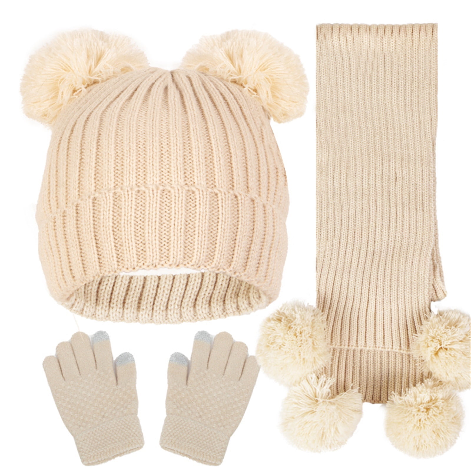 Edvintorg Winter Hats for Children Cute Knit Hat Warm Scarf Gloves ...