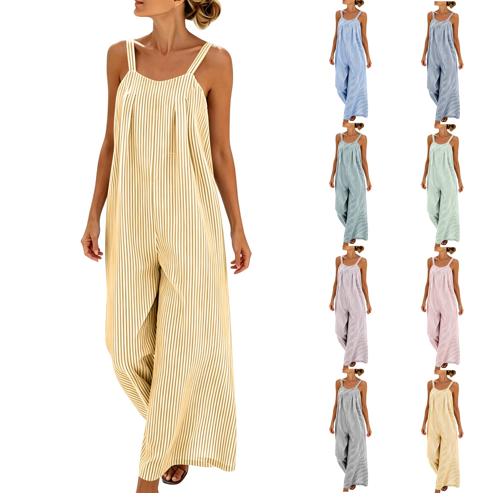 Edvintorg Women Casual Loose Long Wide Leg Jumpsuits Baggy Jumpers ...