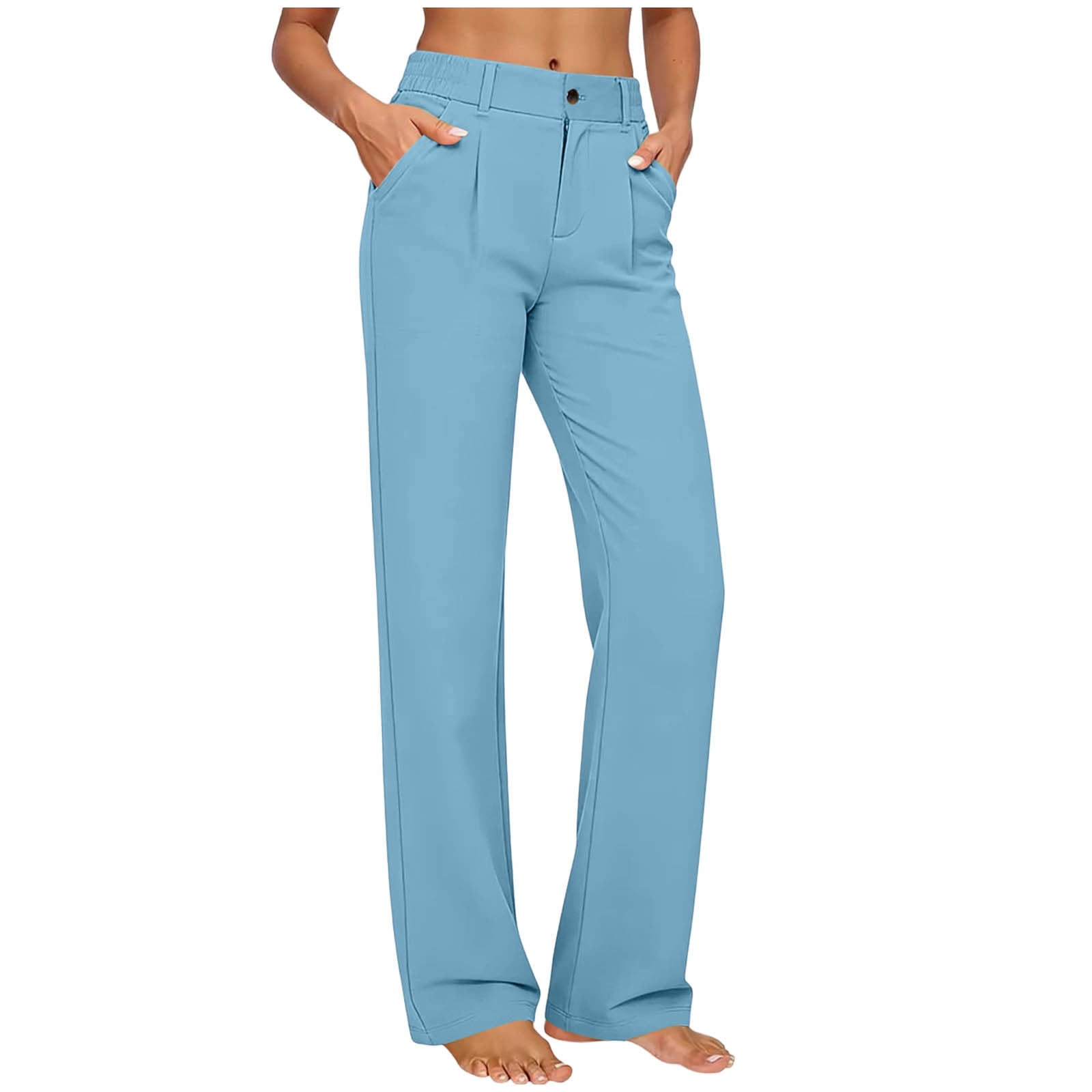 Edvintorg Yoga Pants for Women Workout High Waisted Stretchy Straight ...