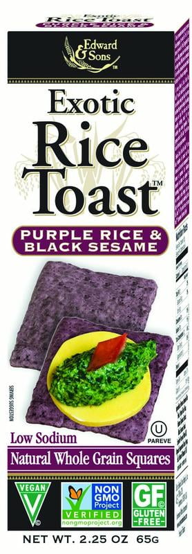Edward And Sons Exotic Rice Toast - Purple Rice And Black Sesame, 2.25 ...