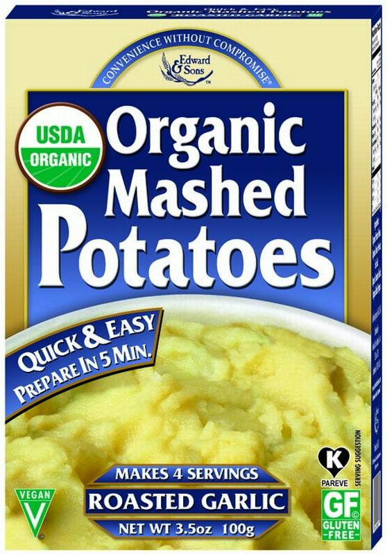 Edward And Sons Organic Mashed Potatoes Roasted Garlic, 3.5 Oz ...