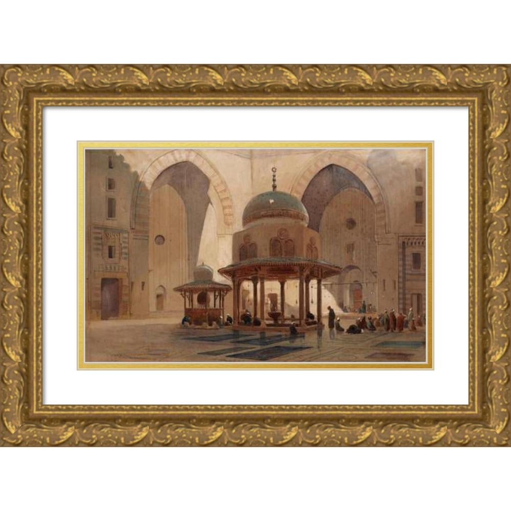 Edward Angelo Goodall 18x13 Gold Ornate Wood Frame and Double Matted ...