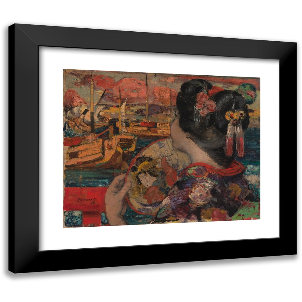 Edward Atkinson Hornel 14x12 Black Modern Framed Museum Art Print ...