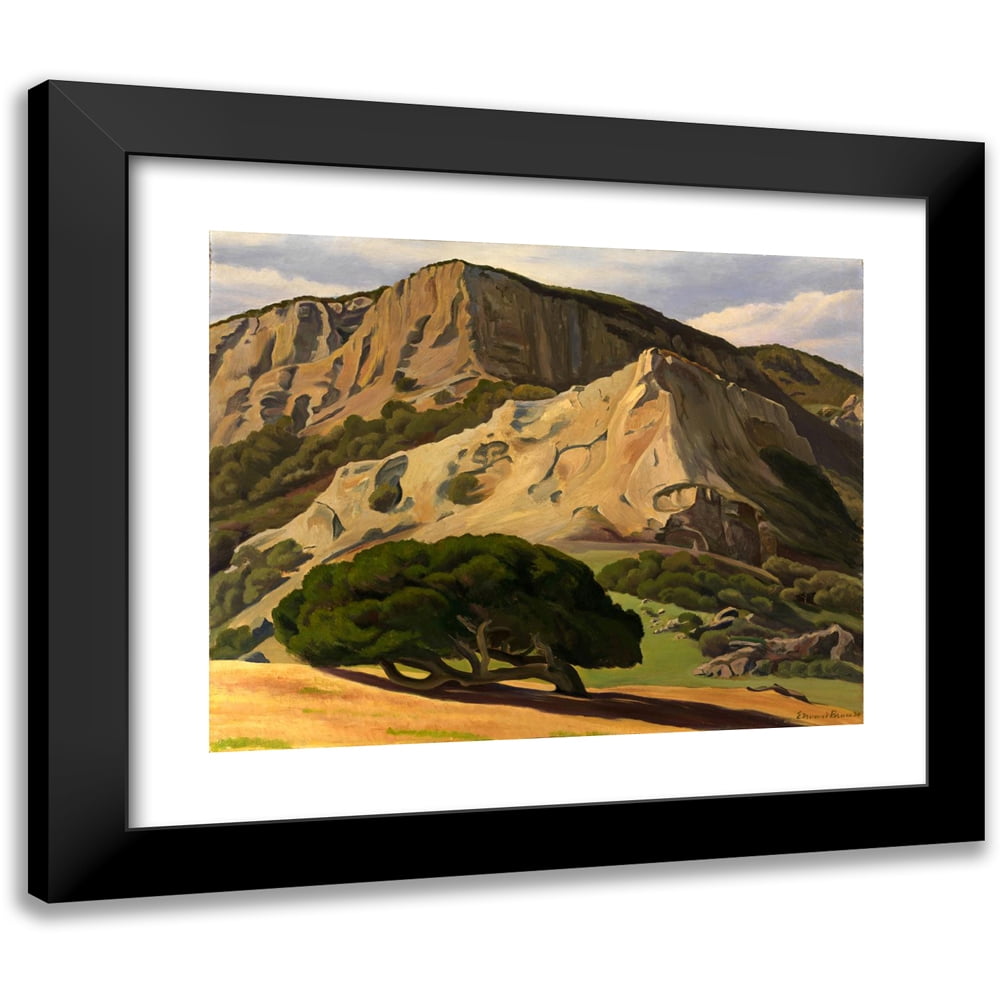Edward Bruce 14x12 Black Modern Framed Museum Art Print Titled - Oaks ...