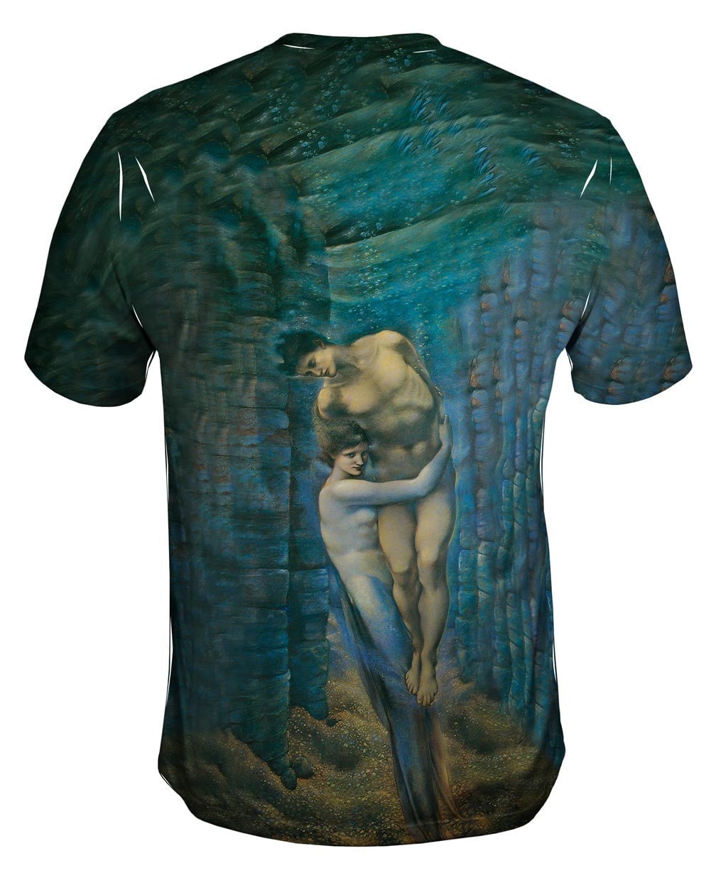 Edward Burne Jones - Mermaid Hugging Man Mens T-Shirt All Over Print ...