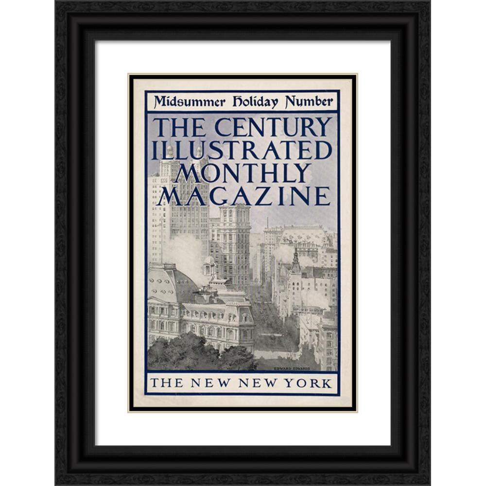 Edward Edwards 11x14 Black Ornate Wood Framed Double Matted Museum Art ...