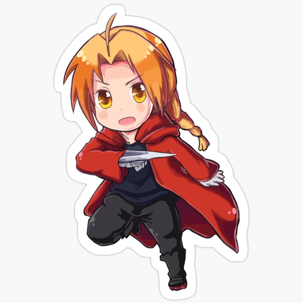 Edward Elric Chibi - Full Metal Alchemist Sticker Phone Decal Water ...