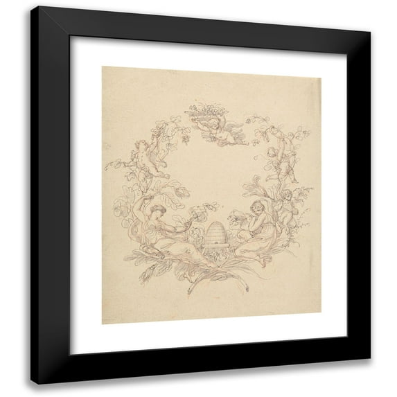 Edward Francis Burney 12x14 Black Modern Framed Museum Art Print Titled ...