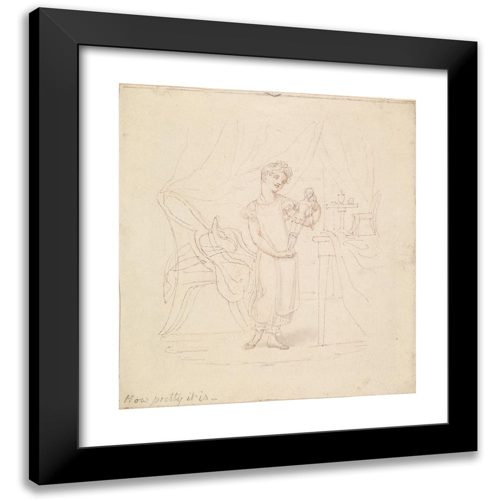 Edward Francis Burney 20x22 Black Modern Framed Museum Art Print Titled ...