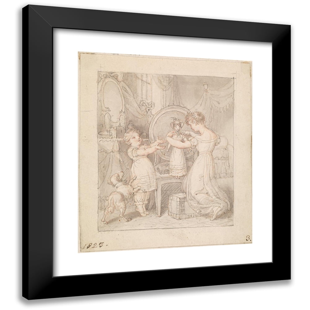 Edward Francis Burney 20x23 Black Modern Framed Museum Art Print Titled ...