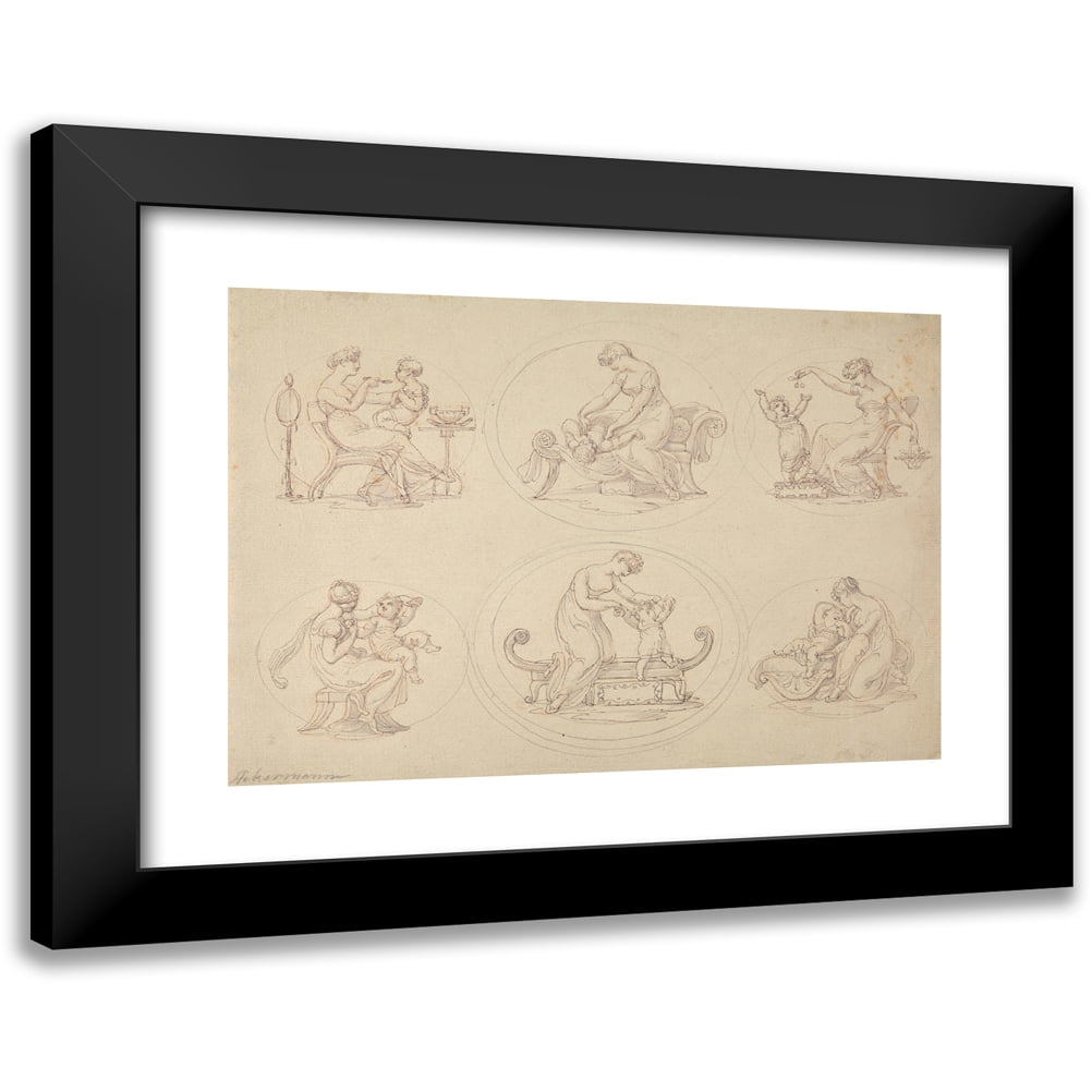 Edward Francis Burney 24x18 Black Modern Framed Museum Art Print Titled ...