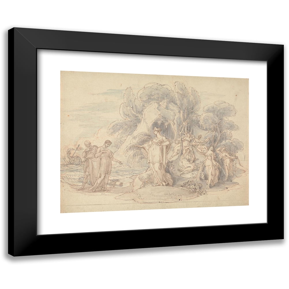 Edward Francis Burney 24x19 Black Modern Framed Museum Art Print Titled ...
