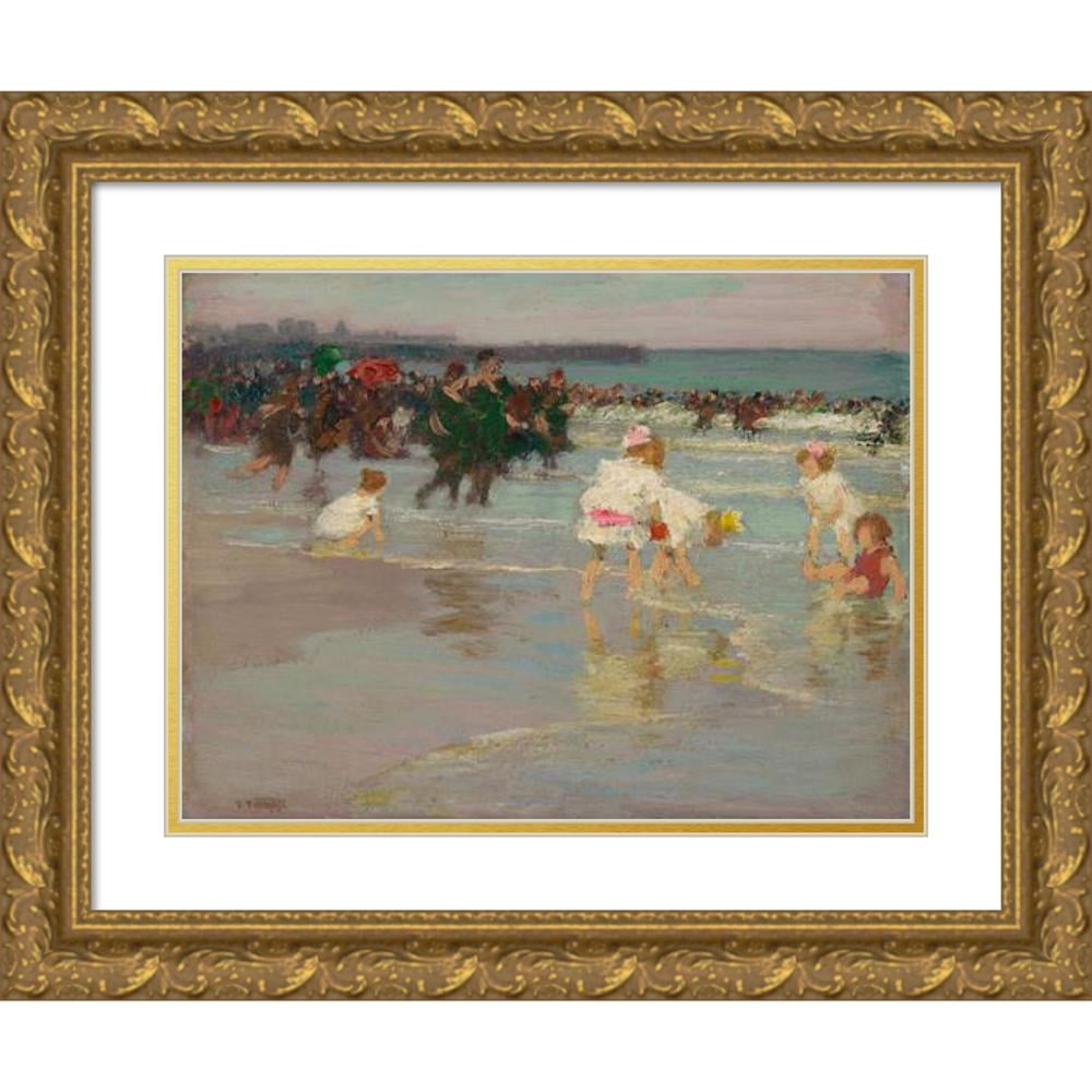 Edward Henry Potthast 24x19 Gold Ornate Framed and Double Matted Museum ...