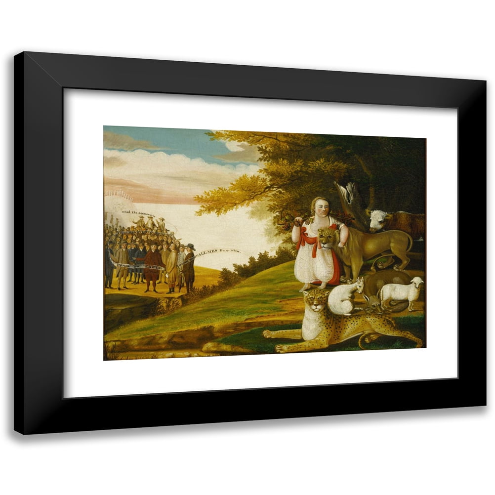 Edward Hicks 24x18 Black Modern Framed Museum Art Print Titled - A ...