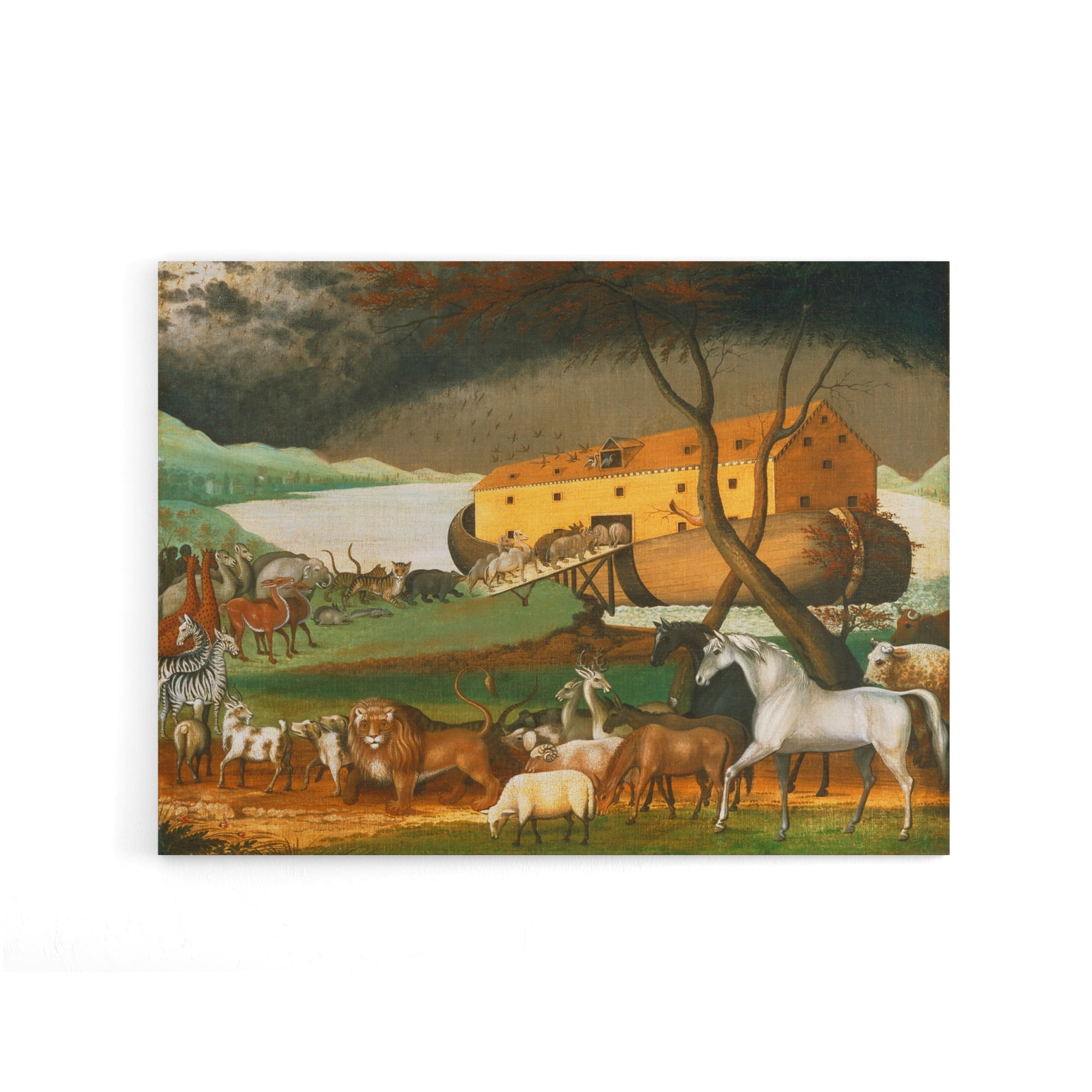 Edward Hicks Noah's Ark Canvas Wall Art Print 12X16" - Walmart.com
