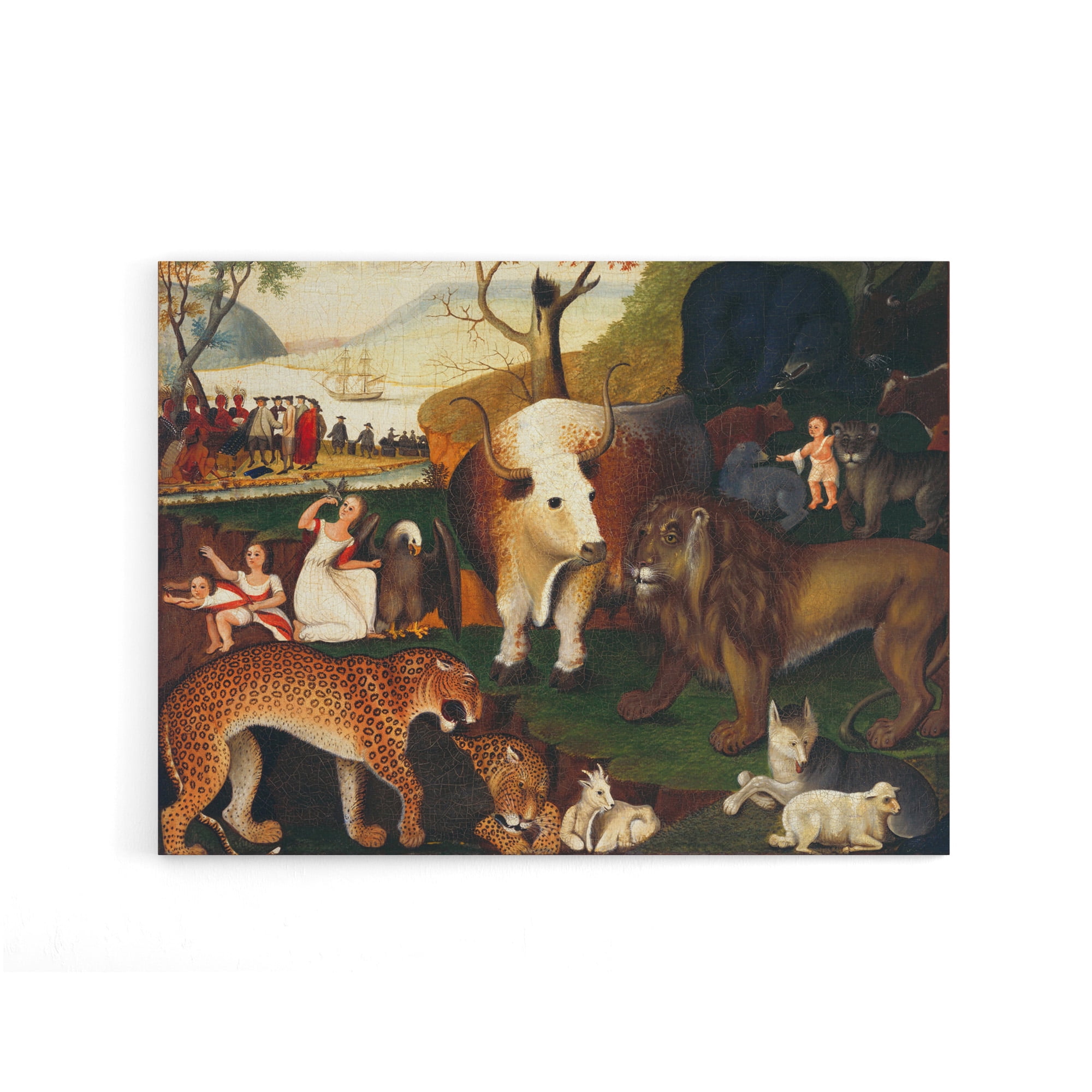 Edward Hicks Peaceable Kingdom Canvas Wall Art Print 18X24" - Walmart.com