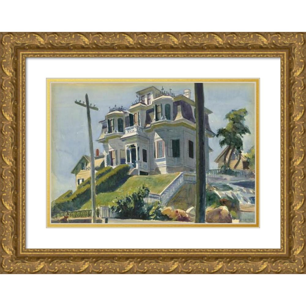 Edward Hopper 14x11 Gold Ornate Wood Frame and Double Matted Museum Art ...