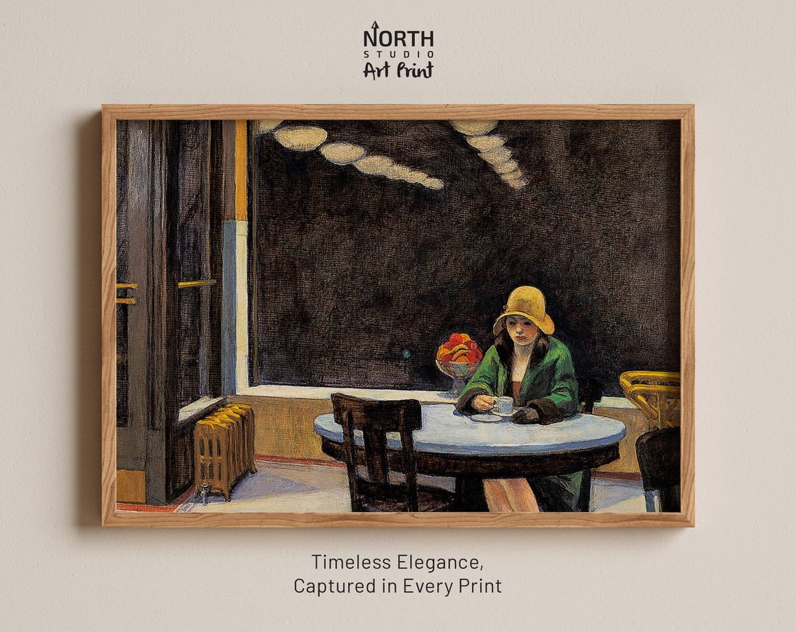 Edward Hopper Automat Poster, Realist Art, American Painter, Automat ...