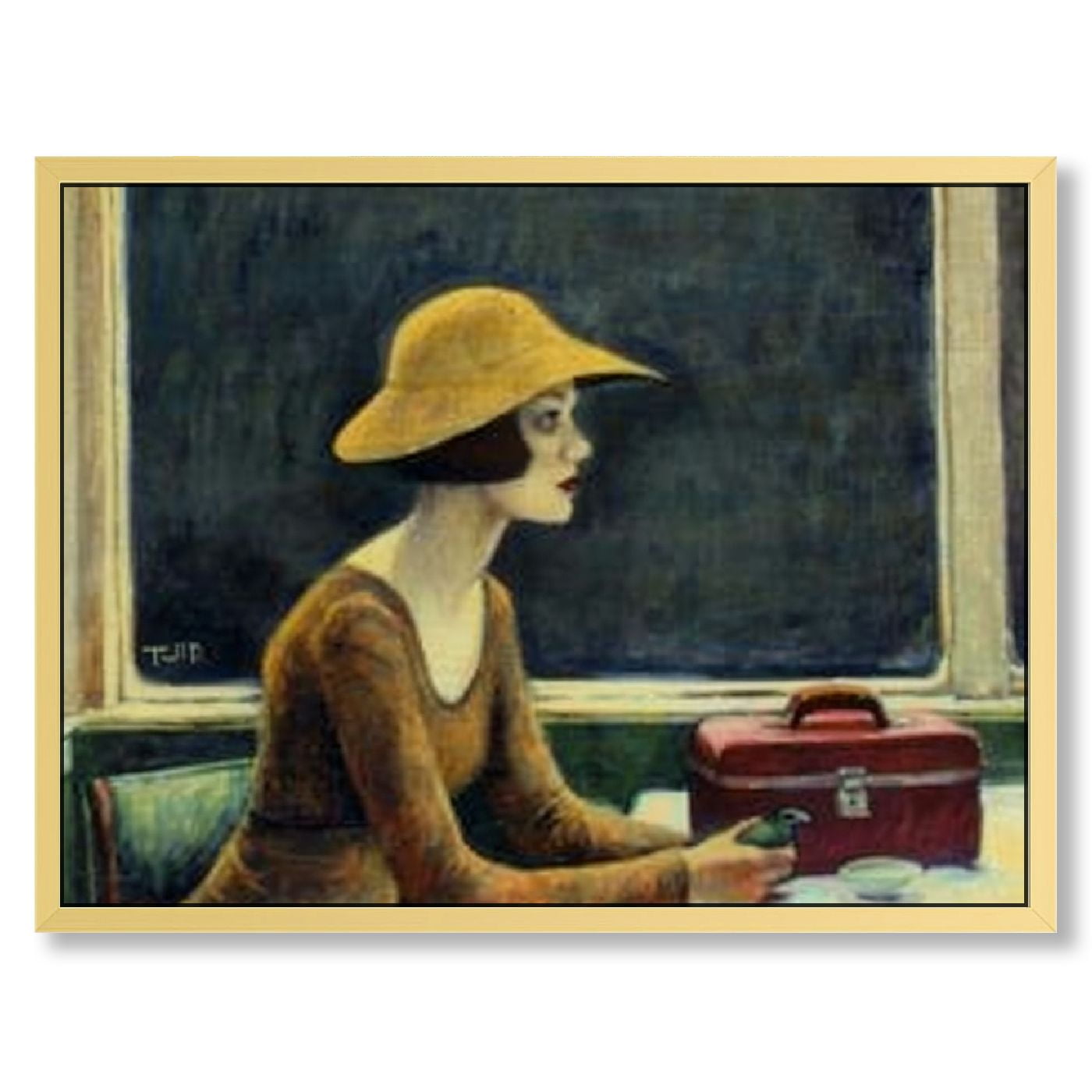 Edward Hopper Canvas Prints -Automat Posters-New Realism Wall Art ...