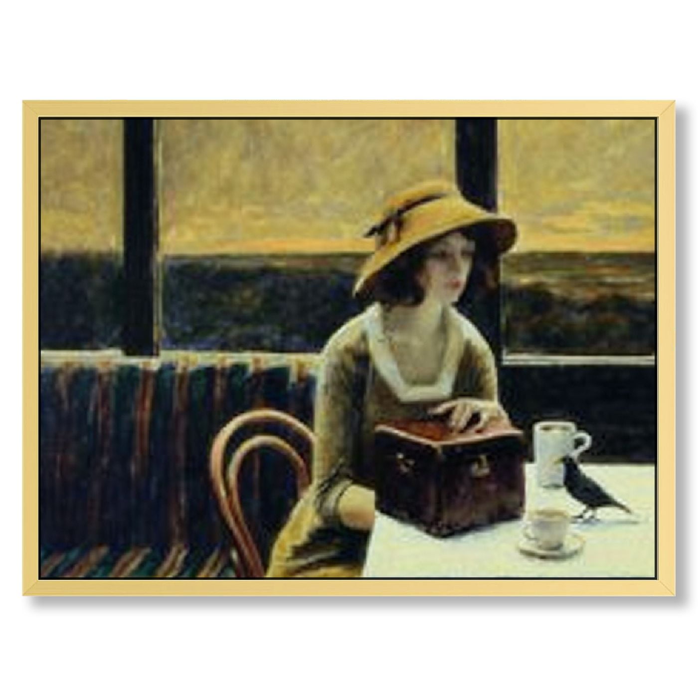 Edward Hopper Canvas Prints -Automat Posters-New Realism Wall Art ...