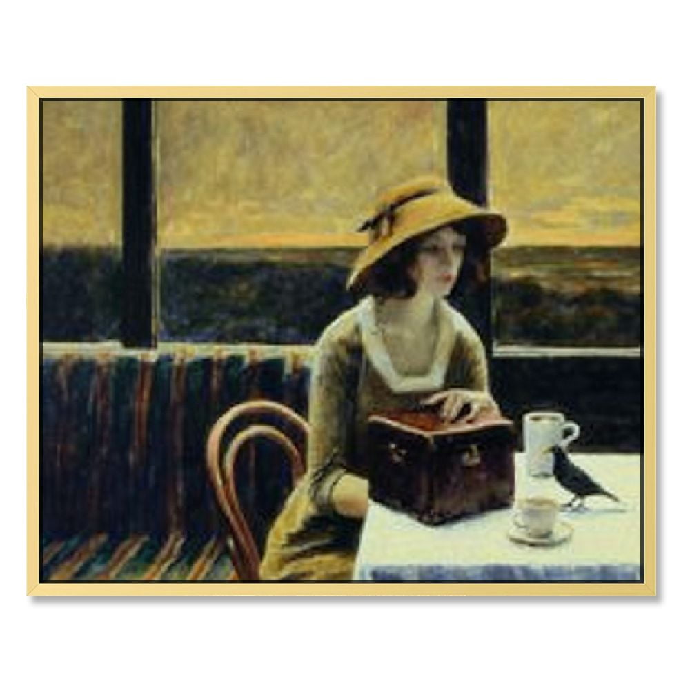 Edward Hopper Canvas Prints -Automat Posters-New Realism Wall Art ...