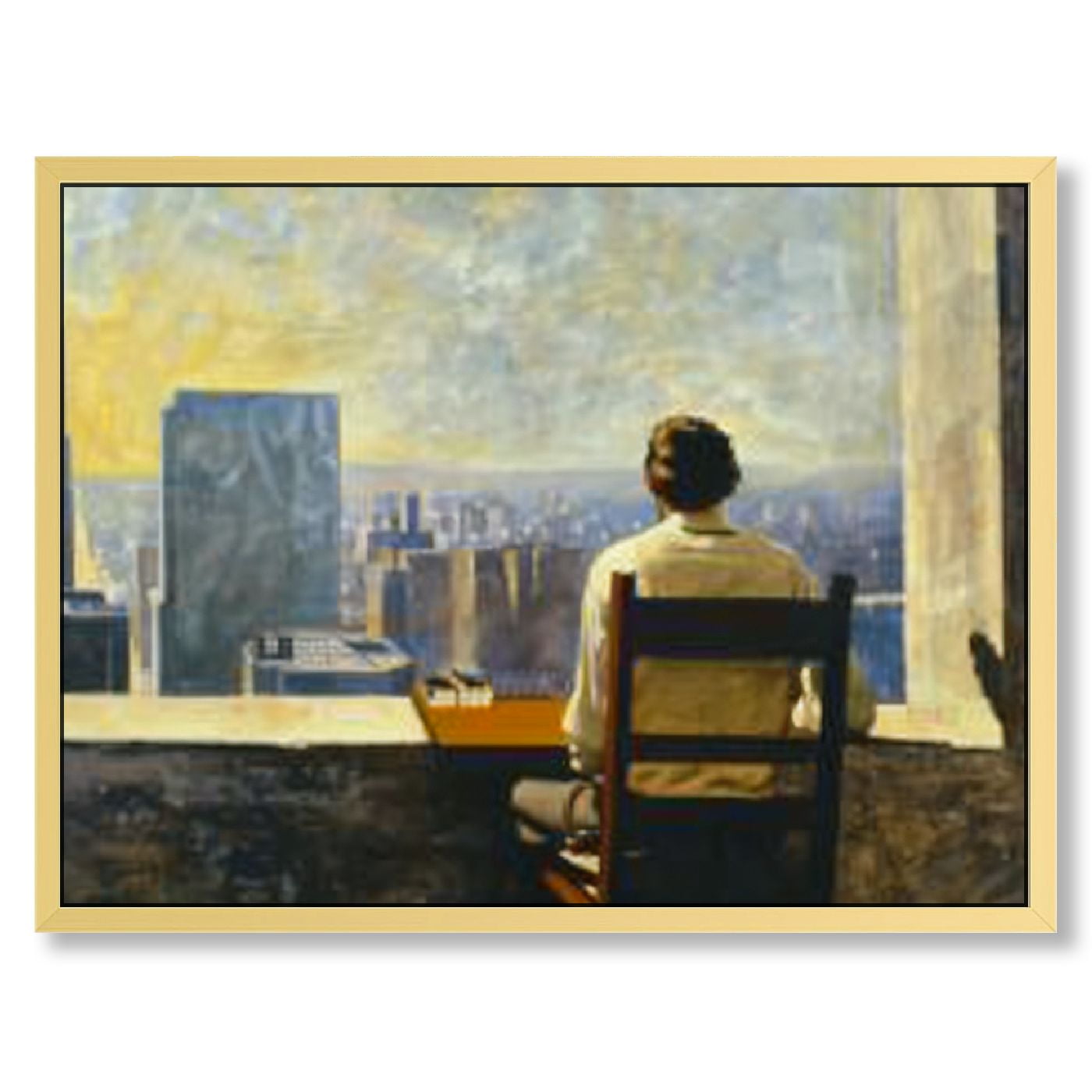 Edward Hopper Canvas Prints - Office in a Small City - Realism Genre ...