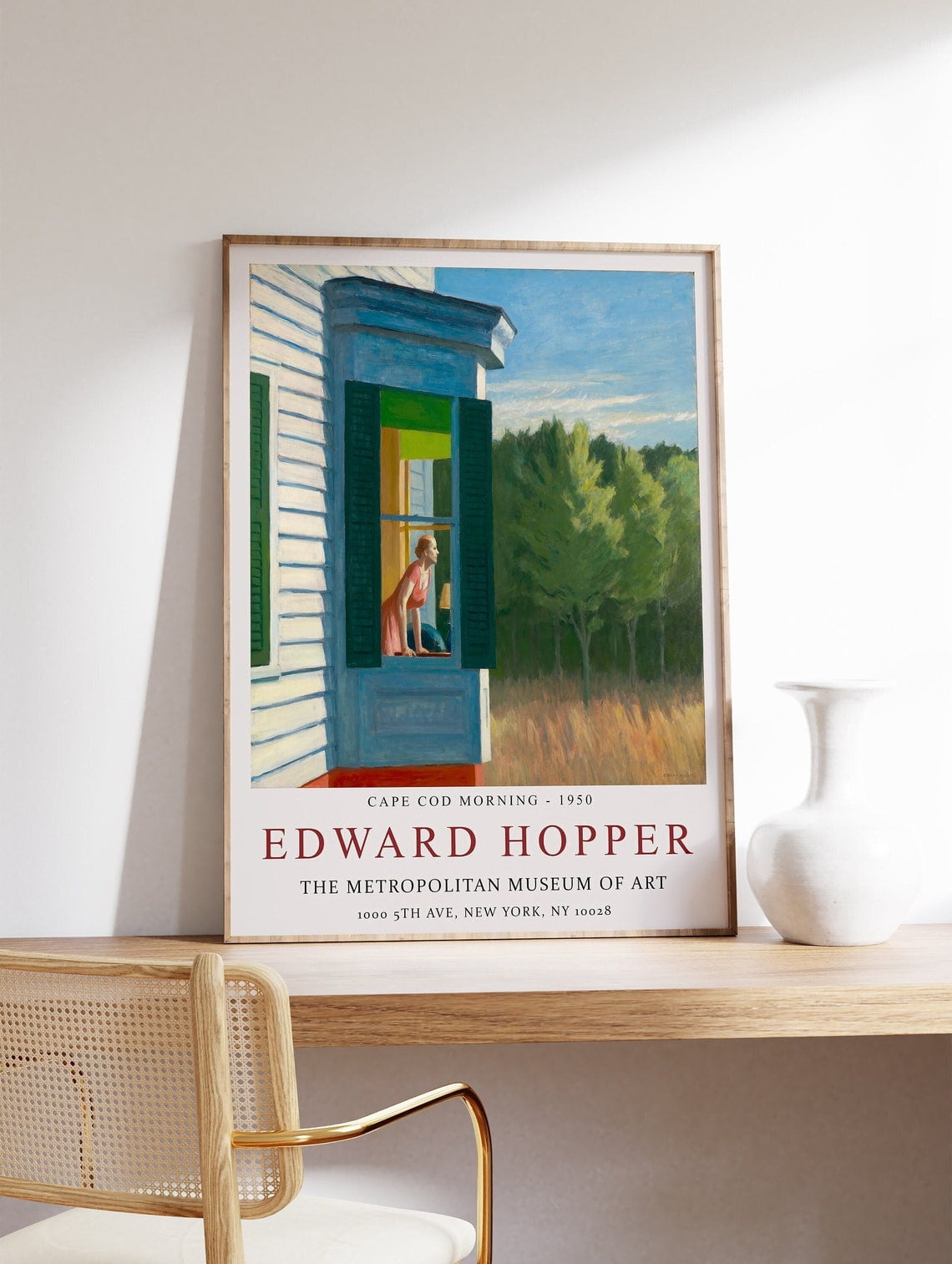 Edward Hopper Exhibition Poster, Cape Cod Morning, Wall Art Decor ...
