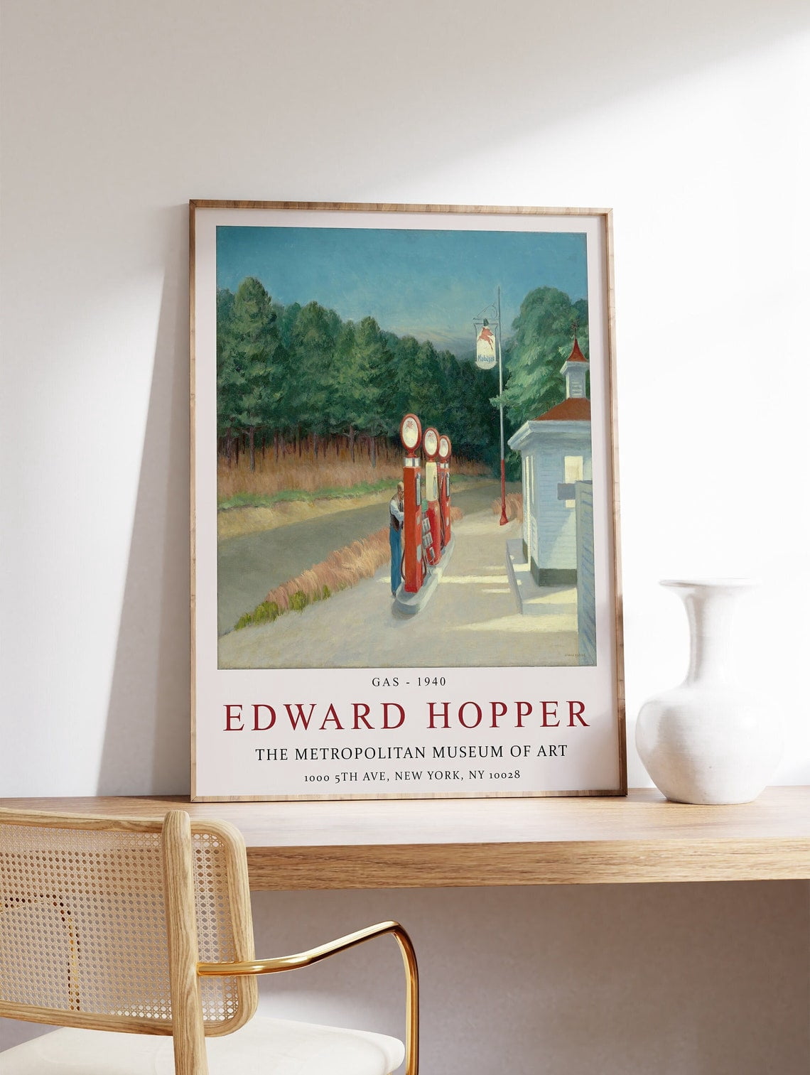 Edward Hopper Exhibition Poster, Gas, Wall Art Decor, Realism ...
