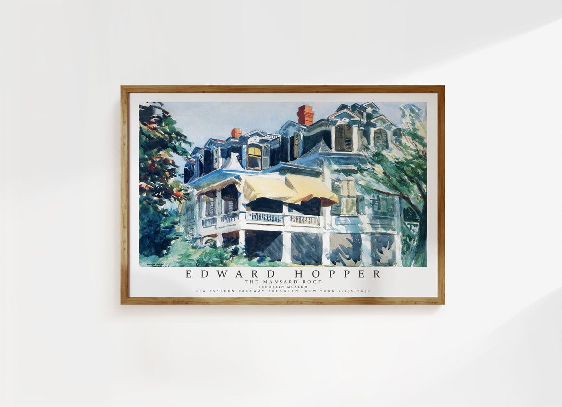 Edward Hopper, Exhibition Poster, The Mansard Roof Decor, Realism ...