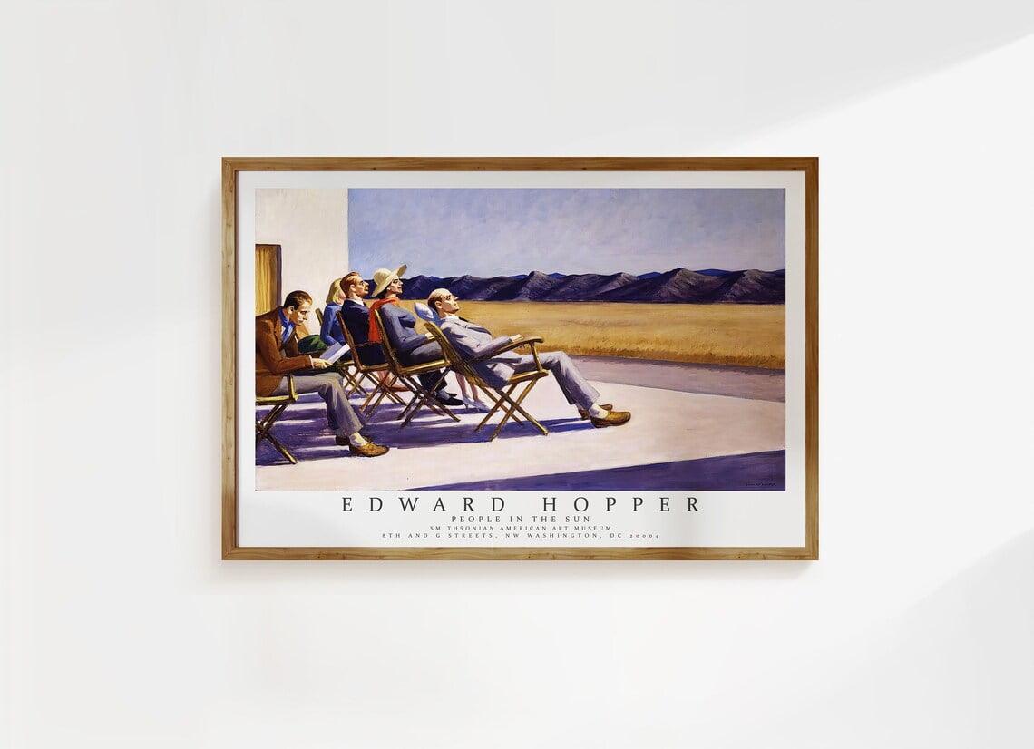 Edward Hopper, Exhibition Poster, People In The Sun, 1960, Decor ...
