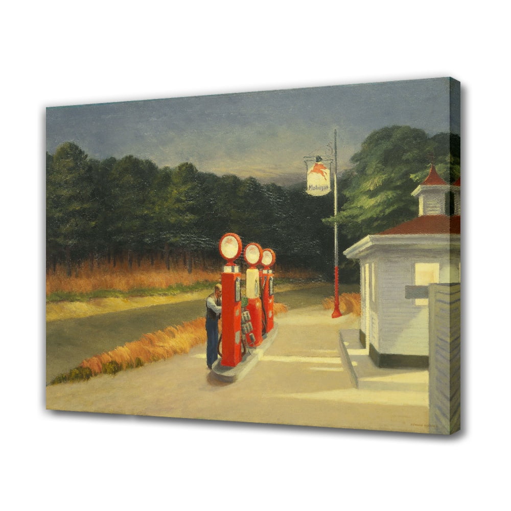 Edward Hopper"Gas Station"Landscape Picture Canvas Poster Bedroom Decor ...