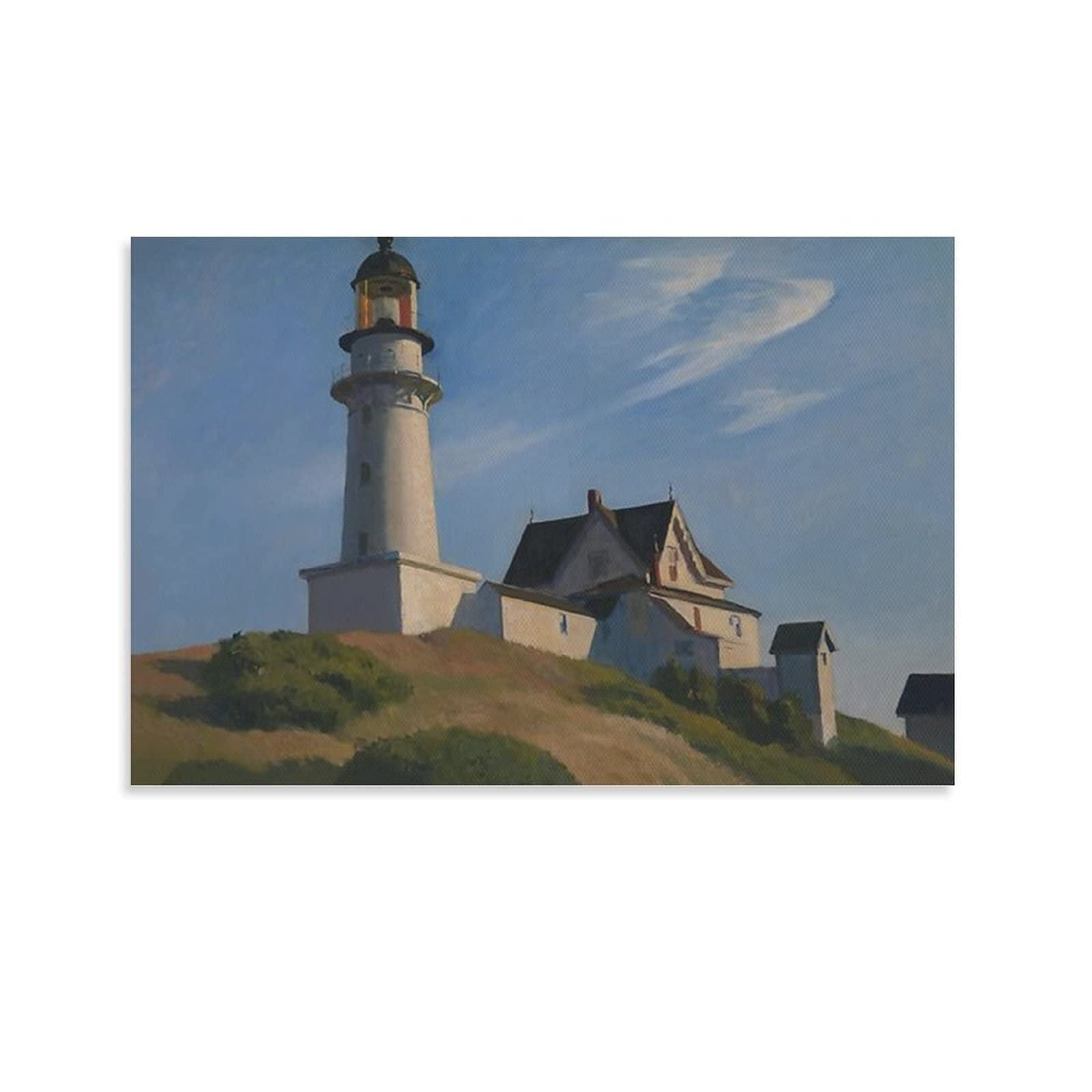 Edward Hopper - Lighthouses and Buildings Canvas Art Poster and Wall ...
