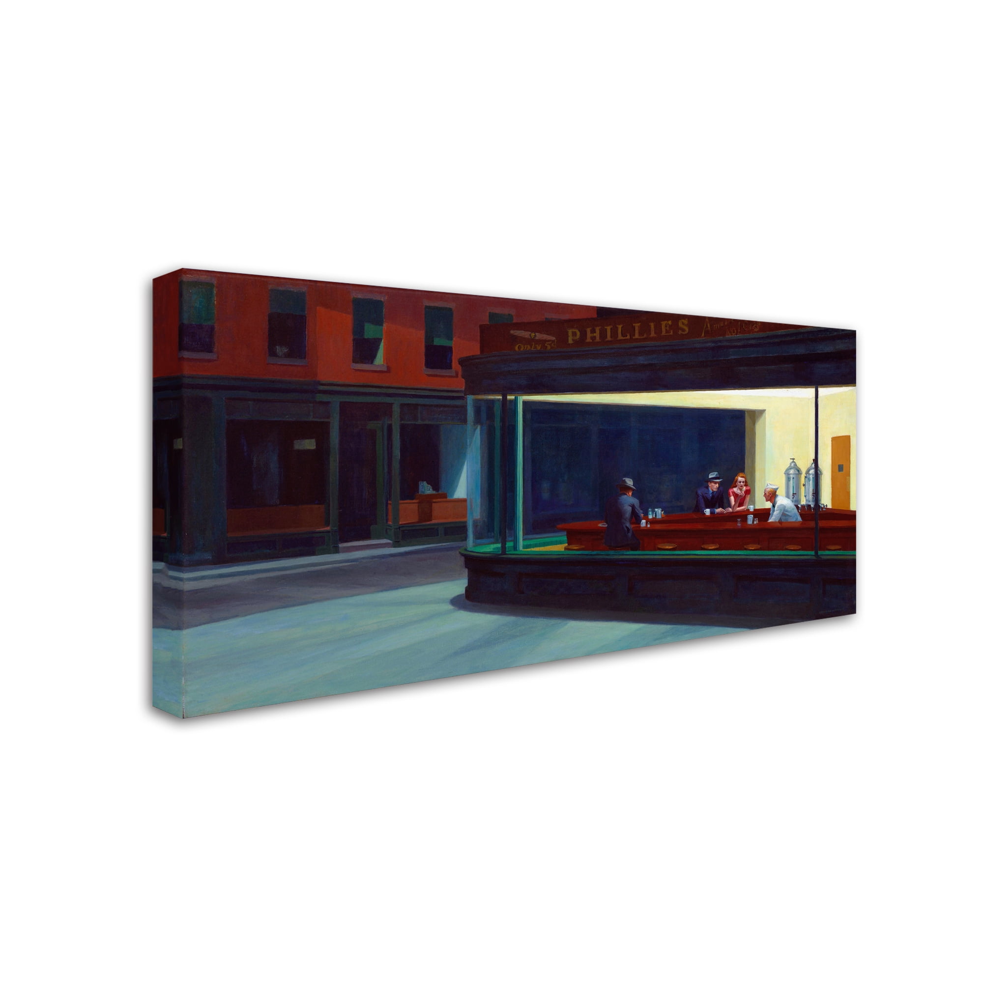 Edward Hopper 'Nighthawks' Canvas Art - Walmart.com