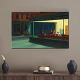 Edward Hopper Nighthawks Canvas Wall Art Print 8x12 UNFRAMED - Walmart.com