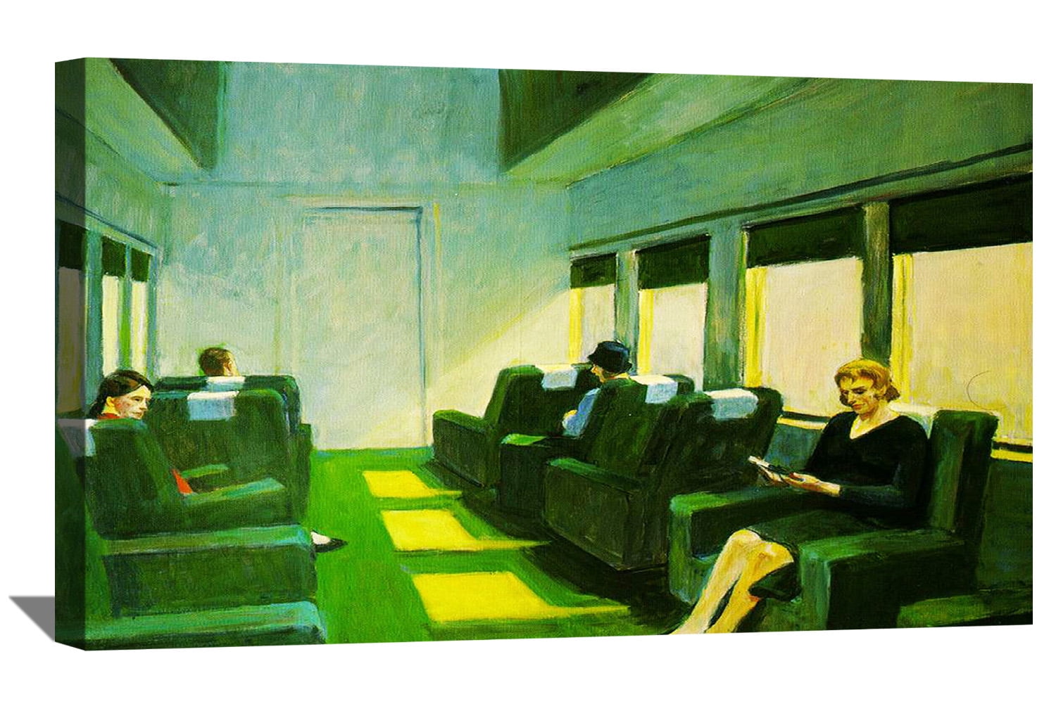 Edward Hopper Painting Art Print Chair Car Canvas Art Framed Wall Art ...