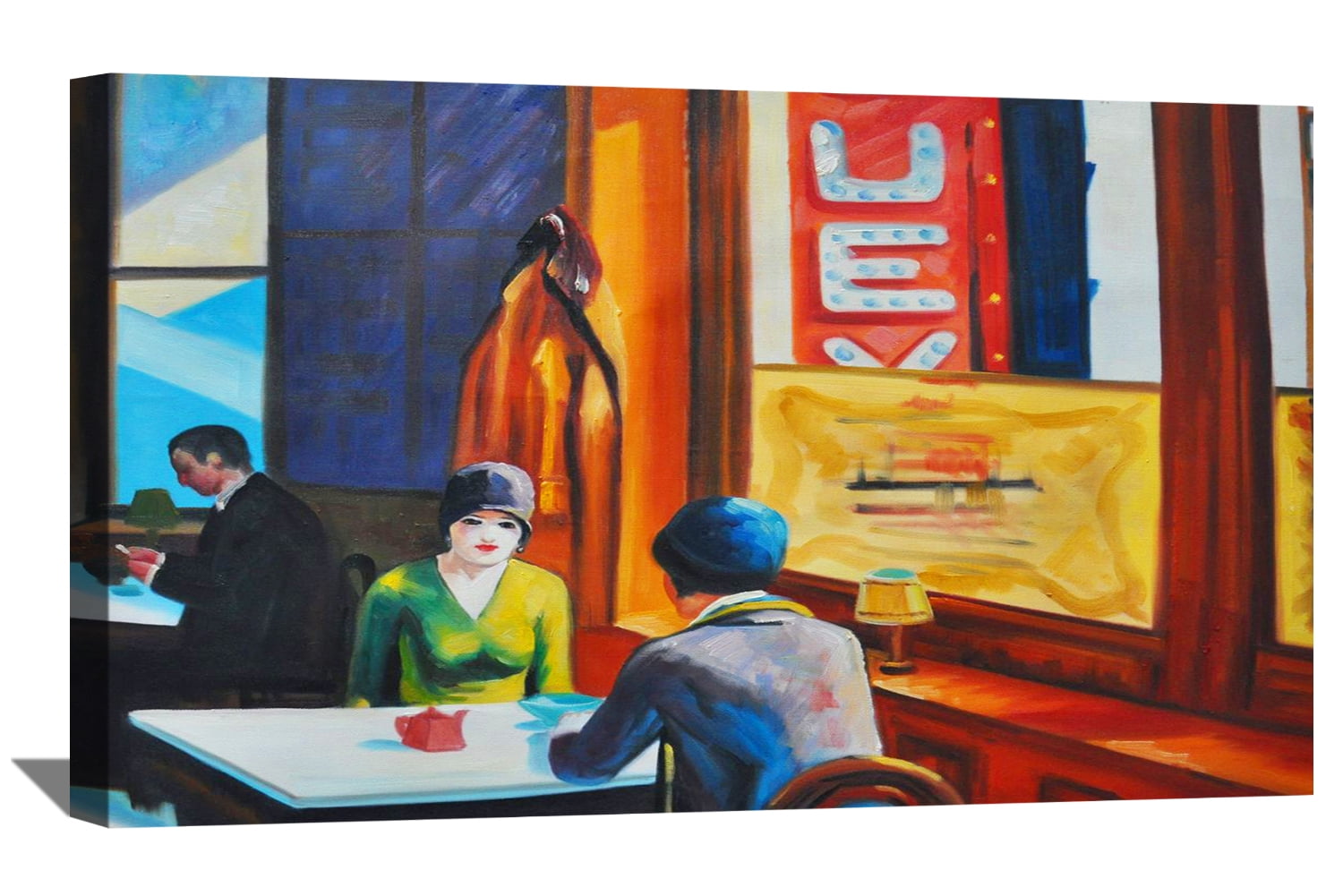 Edward Hopper Painting Art Print Chop Suey Canvas Art Framed Wall Art ...