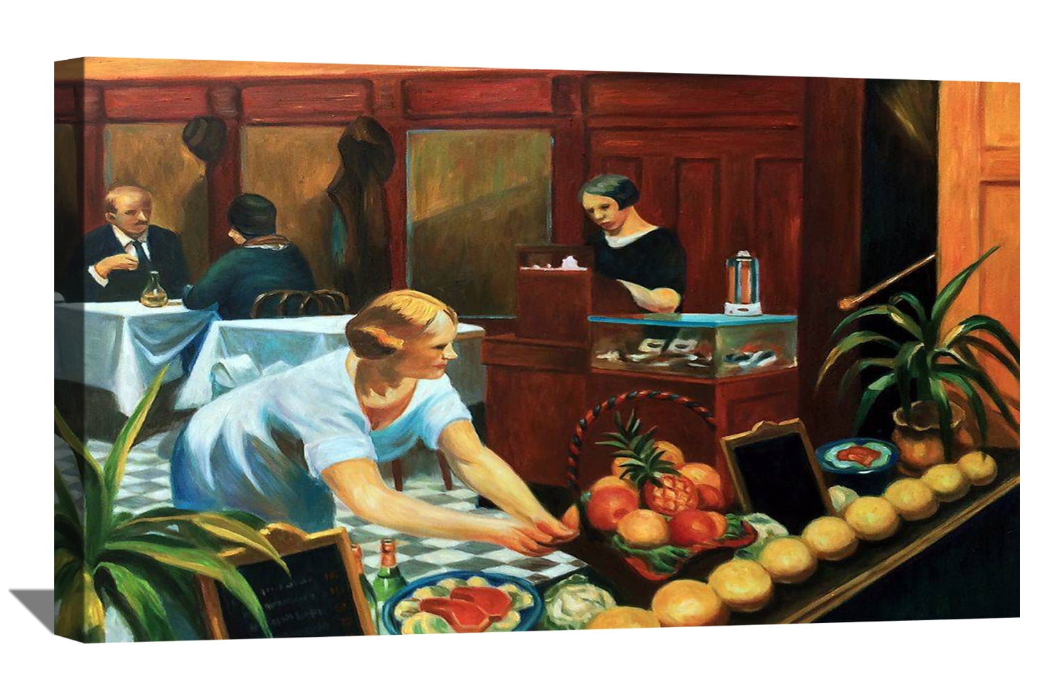 Edward Hopper Painting Art Print Tables For Ladies Canvas Art Framed ...