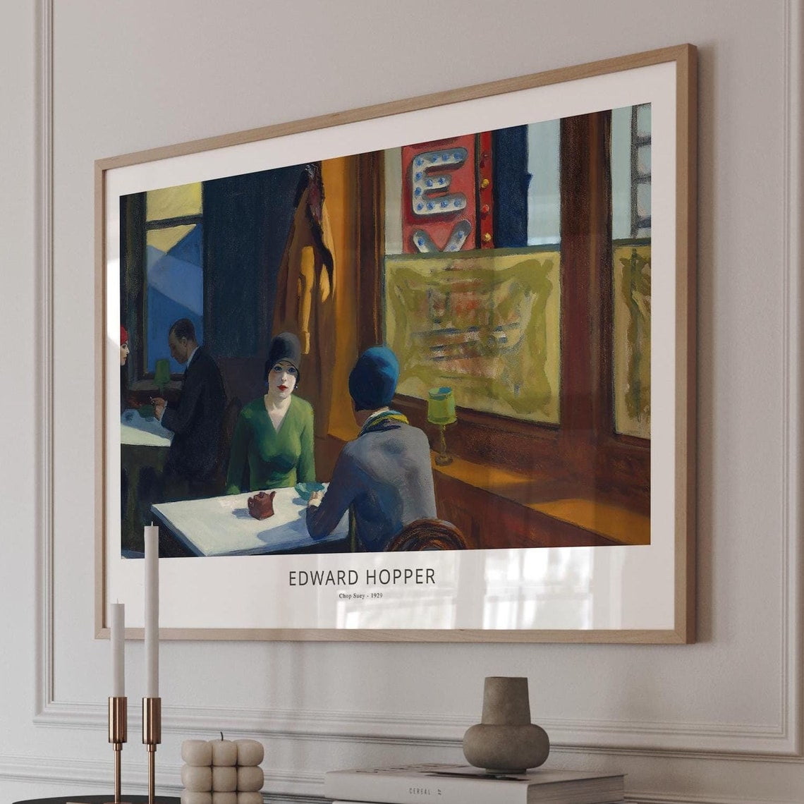 Edward Hopper Print - Chop Suey 1929 - Framed Wall Art - Vintage Poster ...