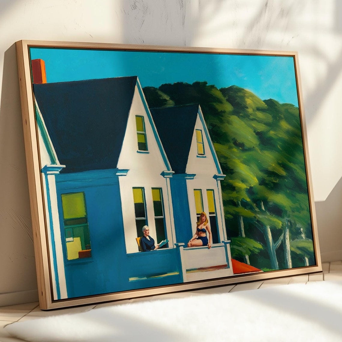 Edward Hopper Print - Second Story Sunlight 1960 - Framed Wall Art ...