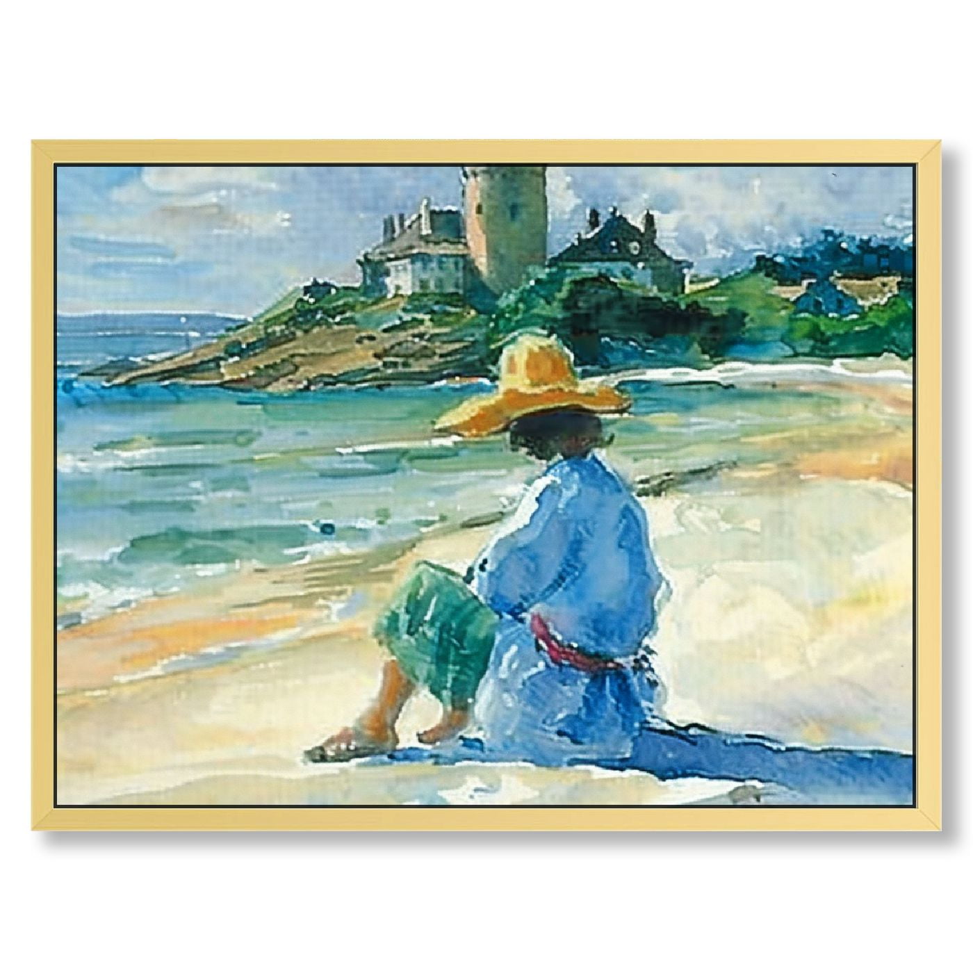 Edward Hopper Prints - Jo Sketching At Good Harbour Beach Art Poster ...