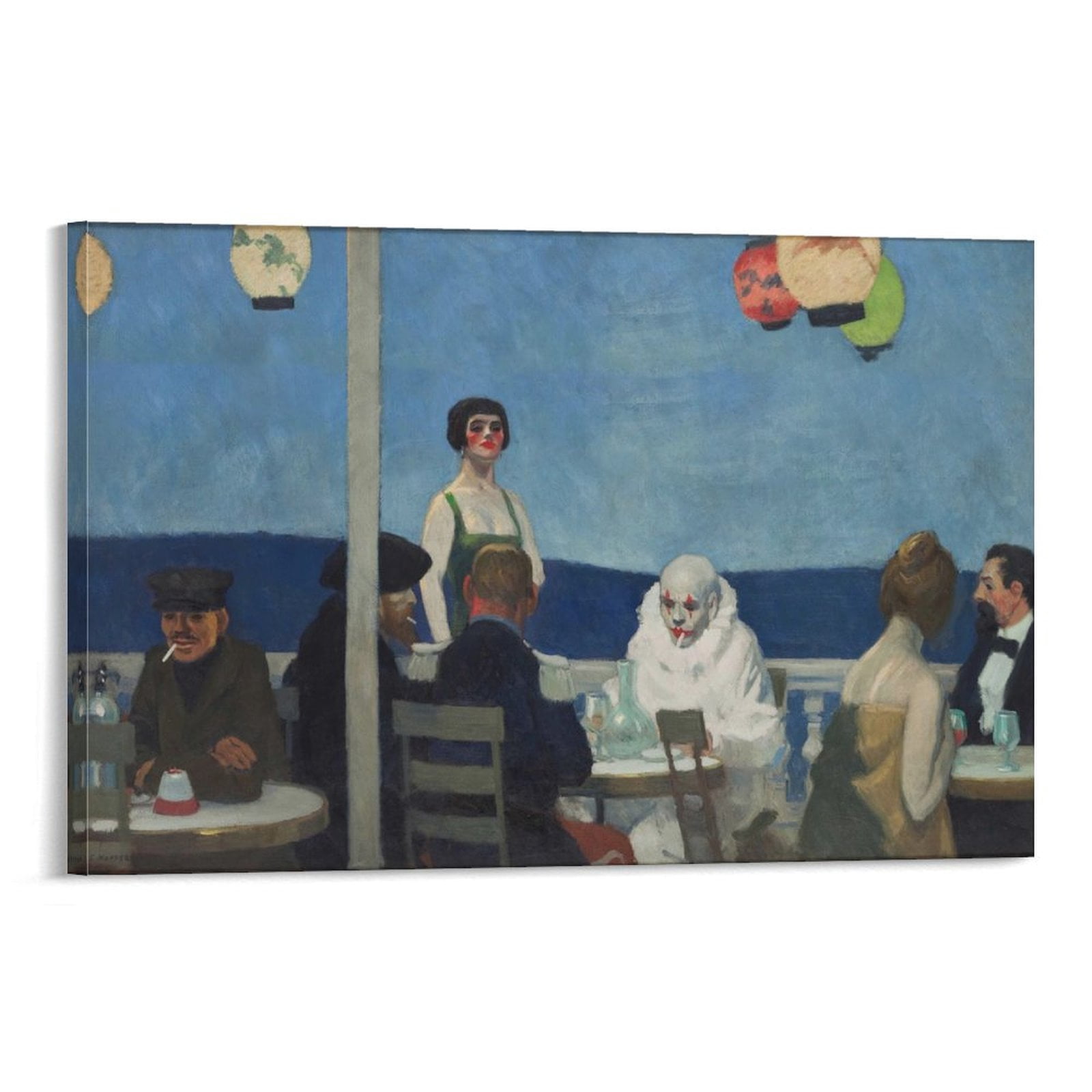 Edward.Hopper. Soir Bleu Large Canvas Printing Famous Paintings Wall ...