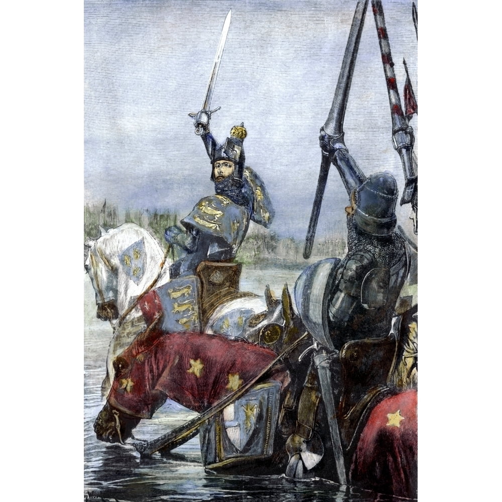 Edward Iii 1346. Nking Edward Iii Of England Leading His Cavalry Across ...