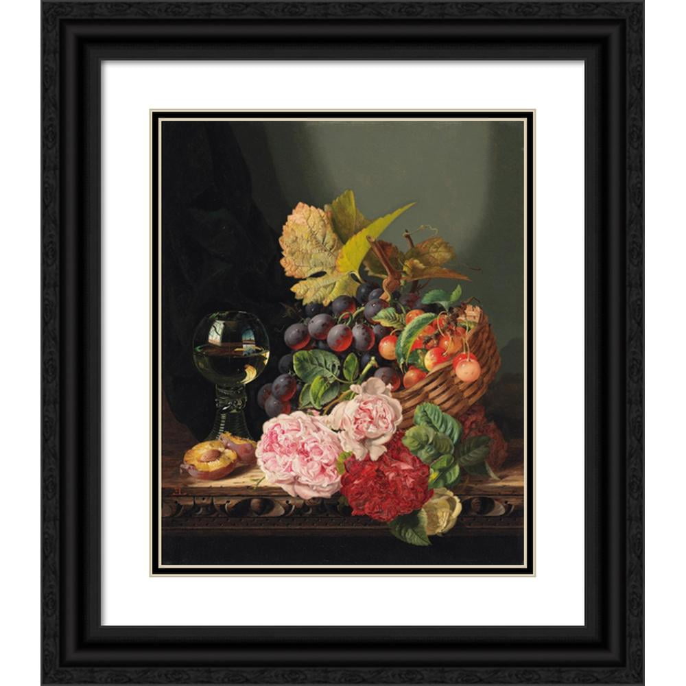 Edward Ladell 12x14 Black Ornate Wood Framed Double Matted Museum Art ...